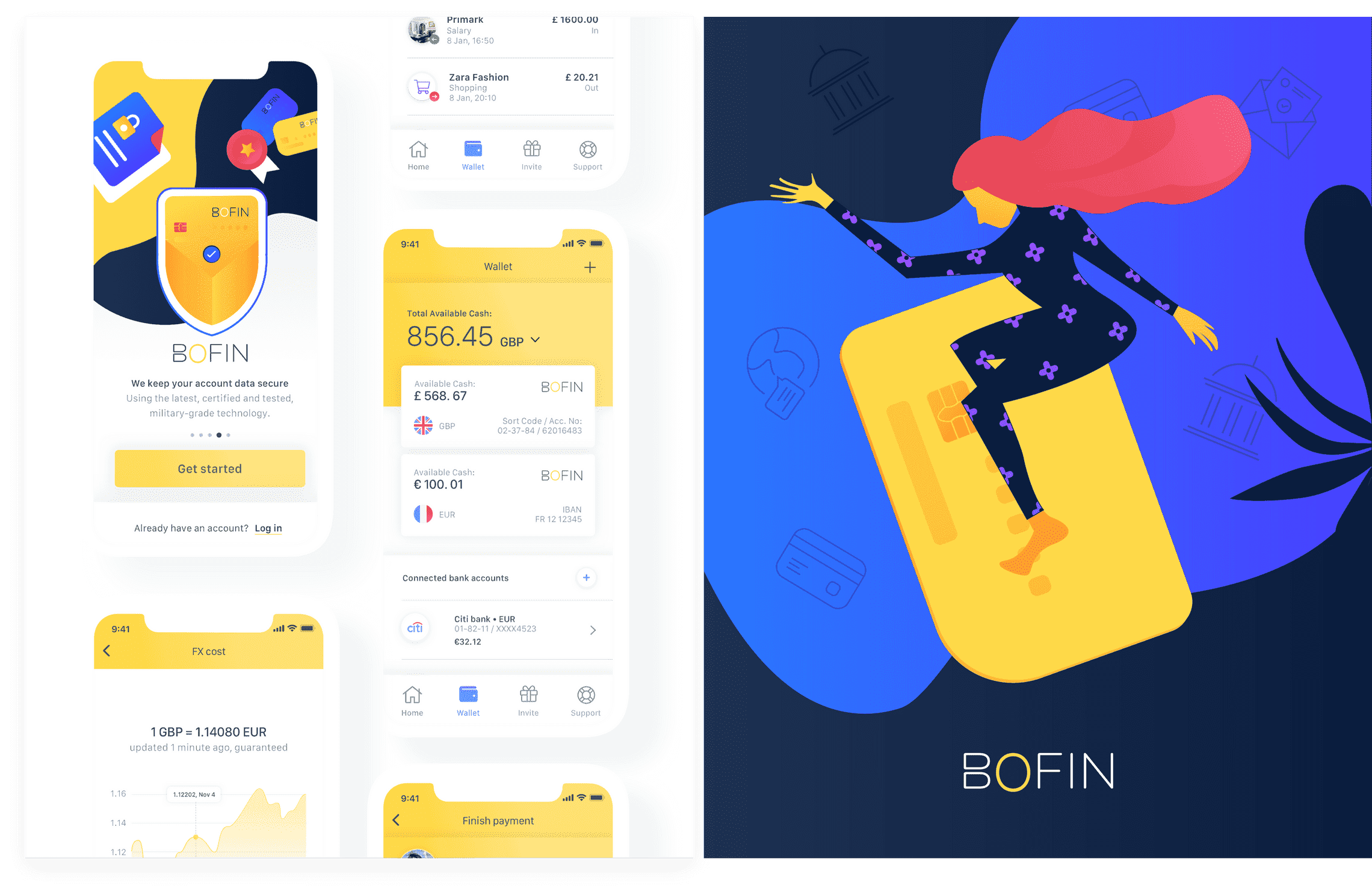 Fintech app design by Creative Navy UX-UI