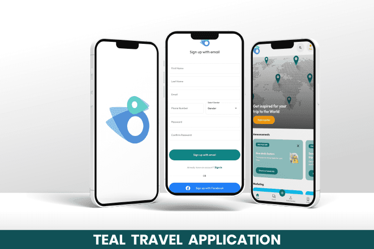 Teal Travel App by Digital Elliptical