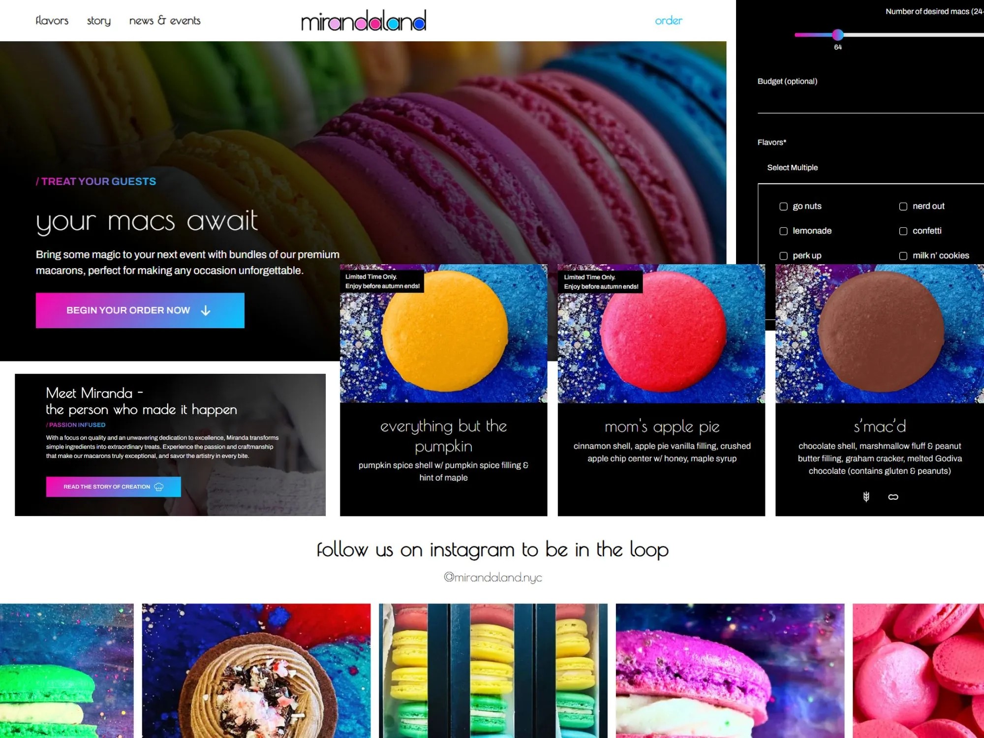 A Website for a Passionate Macaron Artist. by Rapid Fire Web Studio